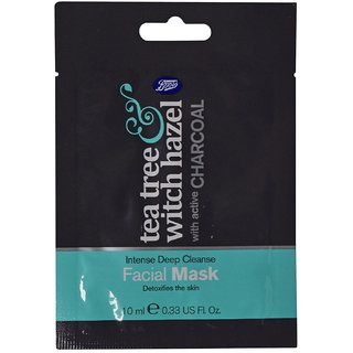 Buy Boots Tea Tree & Witch Hazel Charcoal Face Mask - 10ml (0.33oz ...