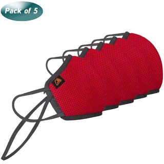 Buy Mobius M7 Pro Unisex 7 Layered Reusable Mask Red Small Size Pack of 5 Online @ ₹675 from ...
