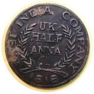 Buy UK HALF ANNA TOKEN EAST INDIA COMANY 1818 WITH LORD HANUMAN LUCKY ...