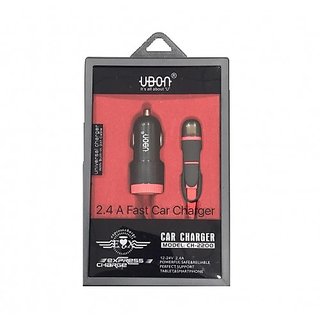 Buy UBON CH-2200 2 In 1 2.4Amp Fast Car Charger Online @ ₹459 from ...