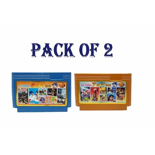 Buy Generic Pack of 2 8-Bit Video Game Cassettes with Mario, Contra ...