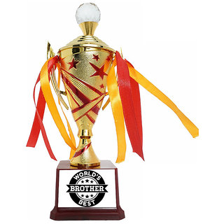 Buy WORLD'S BEST BROTHER TROPHY Online @ ₹800 from ShopClues