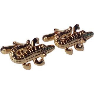 Buy Voici France Mens metal Cufflinks Classic Free Size golden and ...