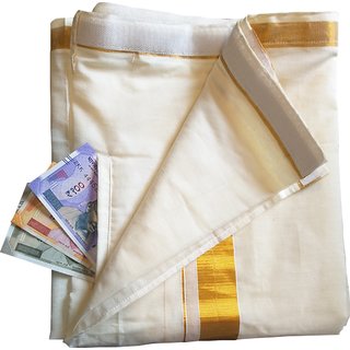 Buy MENS COTTON VELCRO POCKET KASAVU DOUBLE MUNDU/DHOTIS Online @ ₹799 ...