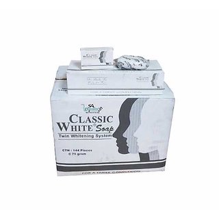 Buy Classic White Skin Whitening Soap (Pack of 12, 85g Each) Online ...