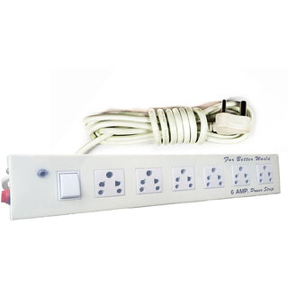 Buy Infronics 6 Socket Metal Steel Body Power Strip 6Amps 240 Volts 6 ...