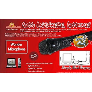 Buy MeraGana Wonder Digital Karaoke (Sing along) Mixer Microphone with ...