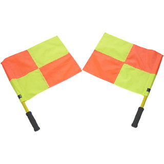 Buy Kalindri Sports Plastic Stick Polyester Flag for Soccer and Football Referee Linesman Flags ...