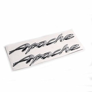 Buy ZUPIN 2 pcs Bike Emblem Badge Decal 3D Tank Logo Silver Apache ...