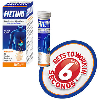 Buy Coral's FIZTUM Simethicone, Papain Alpha amylase effervescent ...