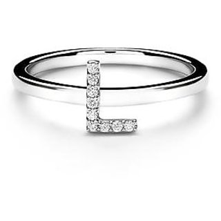 Buy Alphabet Pure Silver american diamond ring for girls and Women by ...