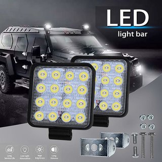 Buy Auto Addict Scooty 16 LED Fog Light Bar 48W Square shape Auxillary ...