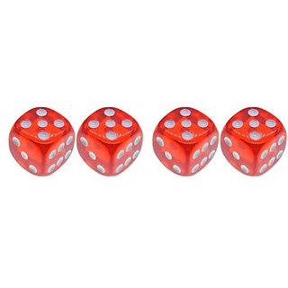 Buy FC Poker Six Sided D6 Acrylic Red Dice for Playing Poker Chip Set ...