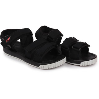 Buy Foot Thrill Bata Men's Black Sports Sandals & Floaters Online ...