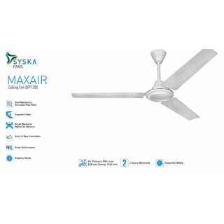 Buy Syska Fans Max Air SFP 400 Ceiling FAN 1200mm- (White) Online ...