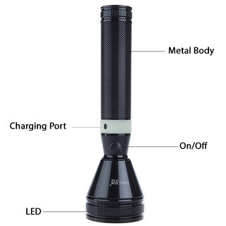 Buy Small Sun Rechargeable Ultra Bright LED Flashlight 800m Range ...