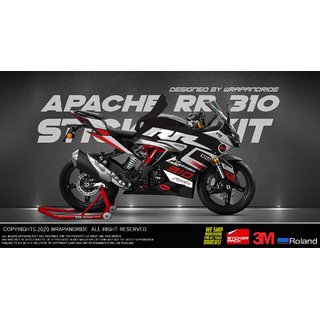 Buy Tvs Apache RR 310 Official Design 2 Full Body Wrap Decal Sticker ...