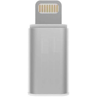 Buy Silver 8 Pin Male To Micro USB Female Adapter Fast Charging Adapter ...