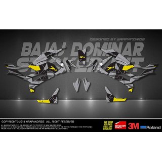 Buy Bajaj Dominar 250/400 Abstruct Design Full Body Wrap Decal Sticker ...