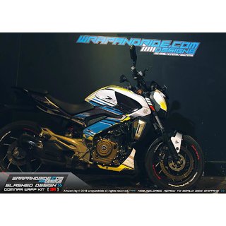 Buy Bajaj Dominar 250/400 Slashed Combo Design Full Body Wrap Decal ...