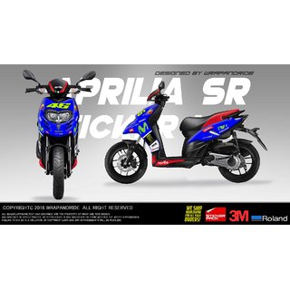 Buy Aprilia Sr 125/150 Movistar Full Body Wrap Decal Sticker Kit Online ...