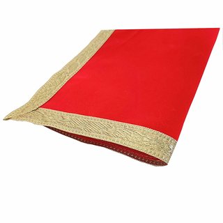Buy shree pavitra Premium Red Velvet Pooja Aasan Cloth / Chowki Aasan ...