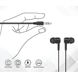 Buy Unix In the Ear Wired Earphone With Mic (Black) Online @ ₹189 from ...