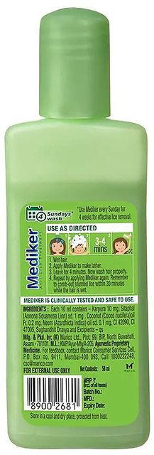 Buy Mediker Anti Lice Treatment Shampoo 50 ml Pack Of 5 Online Get 18 Off