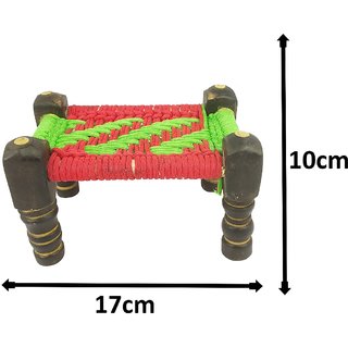 Buy Stylewell Combo Of Multicolor Fancy Wooden Small khat With 2no Size ...