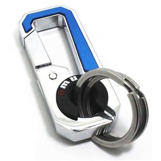 Buy Omuda Premium Double Ring Metallic Hook Locking Premium KeyRing ...