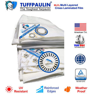 Buy TUFFPAULIN 40FT X 40FT 120 GSM White Tarpaulin Tirpal Tadpatri ...