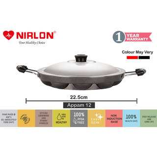 Buy Nirlon Non-Stick Aluminium Flat Base Cookware Combo Gift Set with ...
