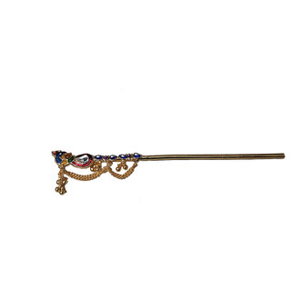 Buy Beautiful Multi Color Metal Krishna Basuri/Flute for Laddu Gopal ...