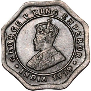 Buy 4 ANNAS (1919) GEORGE V KING EMPEROR INDIA PACK OF 1 RARE COIN ...