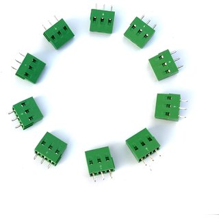 Buy TECHDELIVERS 3 Pin Screw Terminal Block PCB mount block wire connector 5mm PITCH - 10Piece ...