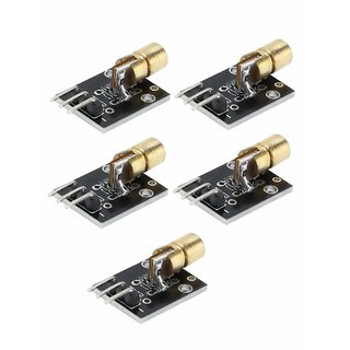 Buy TECHDELIVERS 3 Pin Laser Transmitter Module 650NM 5V Red Transmitter Dot Diode Module for ...