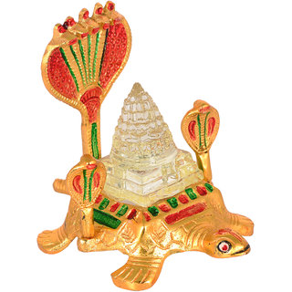 Buy KESAR ZEMS Metal Meenakari Naag With Shree Yantra On Kachua For ...