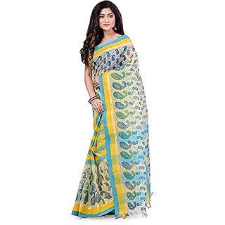 Buy Db Desh Bidesh Womens Bengal Tant Kolka Print Design Pure Handloom ...