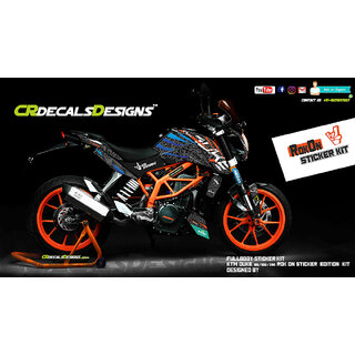 Buy CR Decals KTM DUKE 125/200/390 Custom Decals/ Wrap/ Stickers Full ...