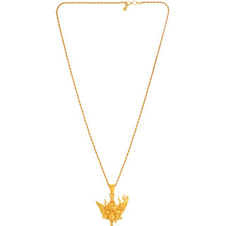 Buy Brass Retro look Gold finished Shani Dev pendant with Iron Horse ...