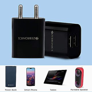 Buy ZEBRONICS Zeb-MA5222 USB Charger Adapter with 1 Metre Micro USB ...