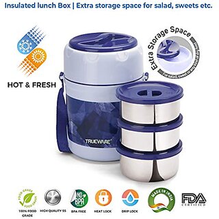 Buy Trueware Office Plus 3 Lunch Box 3 Stainless Steel Containers ...