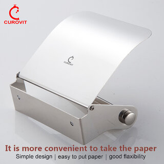 Buy CUROVIT Stainless Steel Joyce Wall Mounted Toilet Paper Holder ...