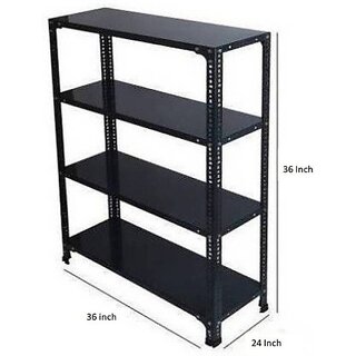 Buy Spacious 4 Shelf Multipurpose Slotted Angle Rack ,243636 ( Dagrey ...