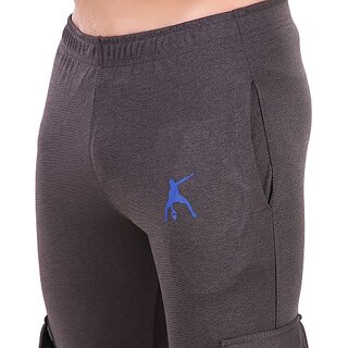Buy Techfeel Men Solid, Self Design Grey Track Pants Online @ ₹339 from ...