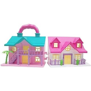 Buy Hinati Dual Doll funny house play set (Multicolor) Online @ ₹399 ...