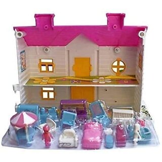 Buy Hinati Dual Doll funny house play set (Multicolor) Online @ ₹399 ...