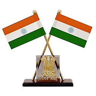 Buy Indian Cross Design Flag with Ashoka Symbol for Car Dashboard ...