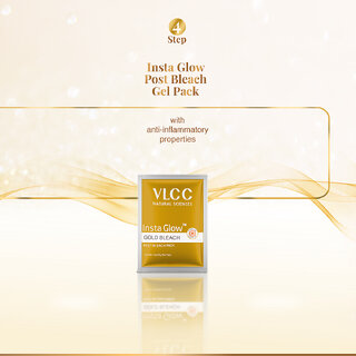 Buy VLCC Insta Glow Gold Bleach -30 g Gold Single Facial Kit -60 g ...