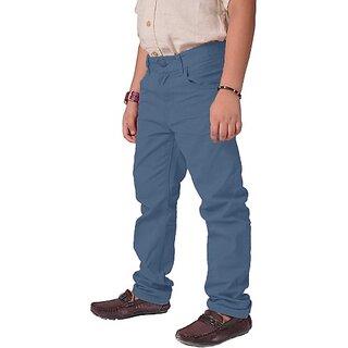 Buy Radprix Regular Fit Boys Light Blue Trousers Online @ ₹599 from ...